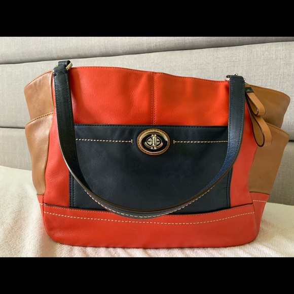 Coach | Bags | Coach Colorblock Leather Tote | Poshmark
